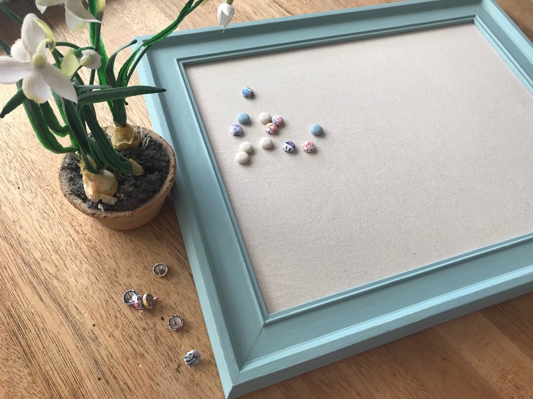 Solid Wooden Framed Pin Board / Notice Board / Shabby Chic / Duck Egg ...