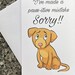 Sorry Card With Dog,paws-itive Mistake Card,dog Apology Card,cute ...