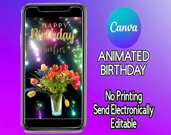 Happy Birthday Video Card, Animated Birthday Card, Birthday E-card ...