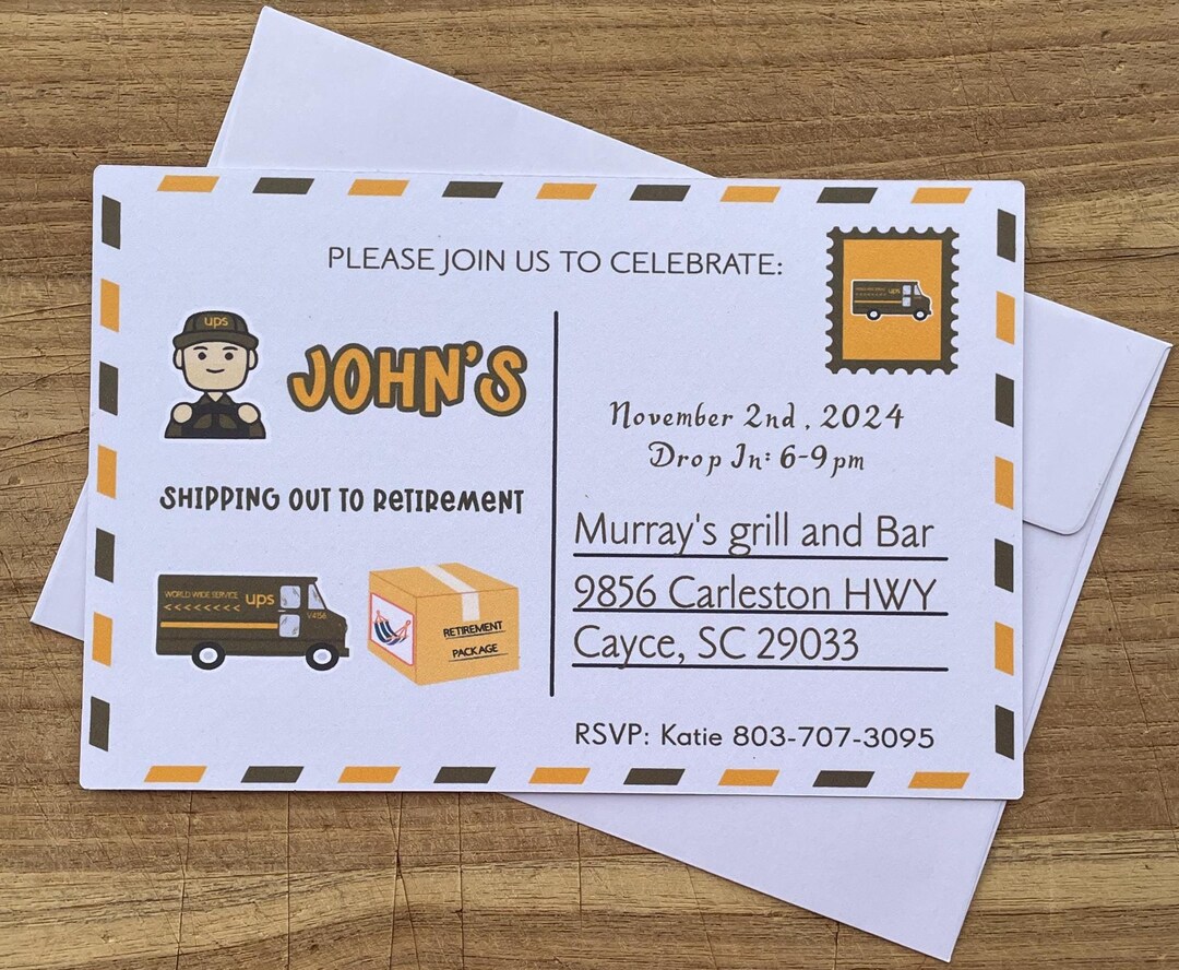 Delivery Driver Retirement Invitation Cards,retirement Party Invites ...