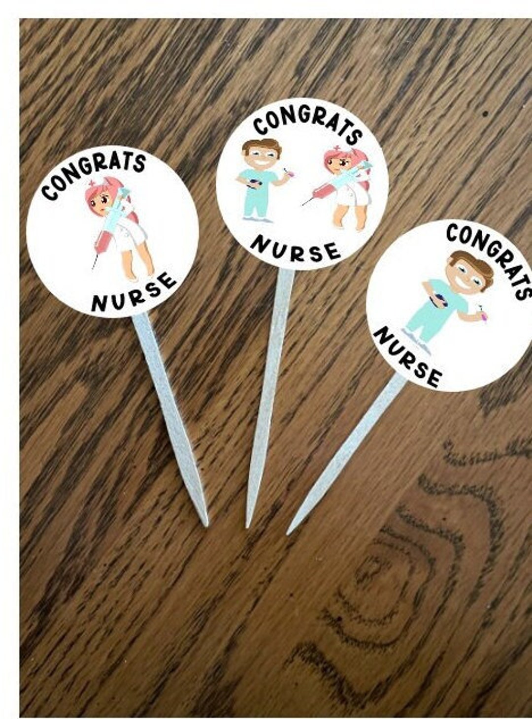 Congrats Nurse Cup Cake Topper, Nurse Cup Cake Topper, Nurse Topper, RN ...
