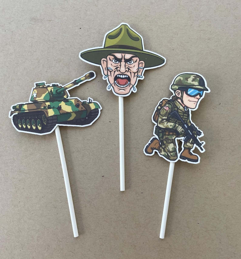 Military Themed Retirement Party Toppers,"military Themed" Cupcake ...