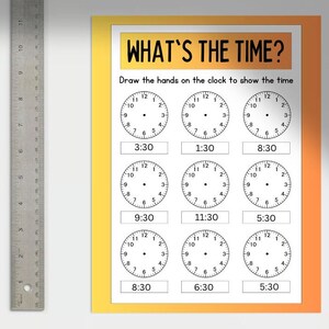 Printable Telling Time Worksheet,telling Time Clock Worksheets ...