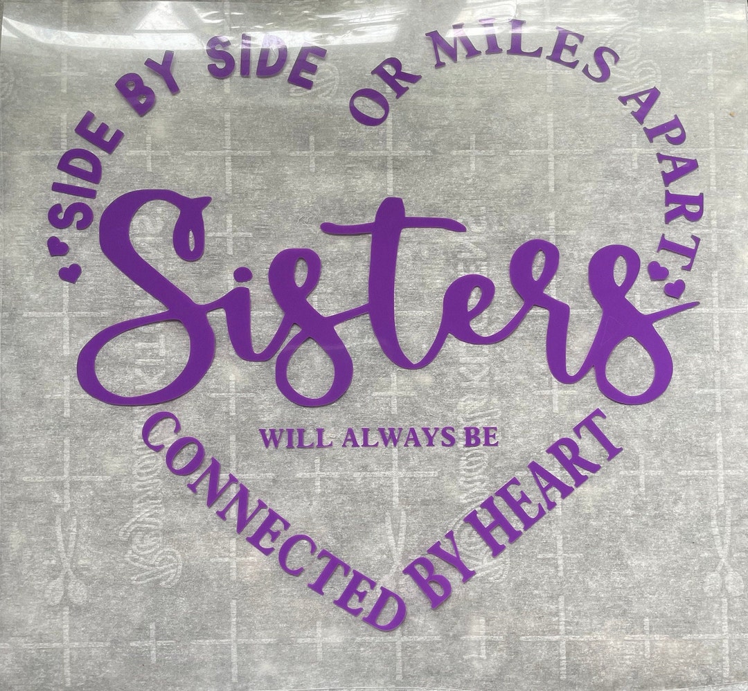 Sisters Iron On,shirt Decal for Sisters,sisterhood Iron-on,diy Sister ...