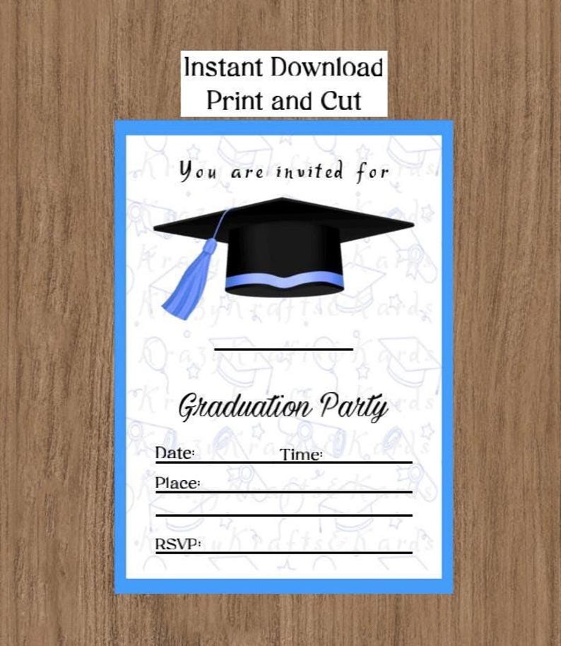 Printable Graduation Invitation Template,diy Graduation Invitation ...