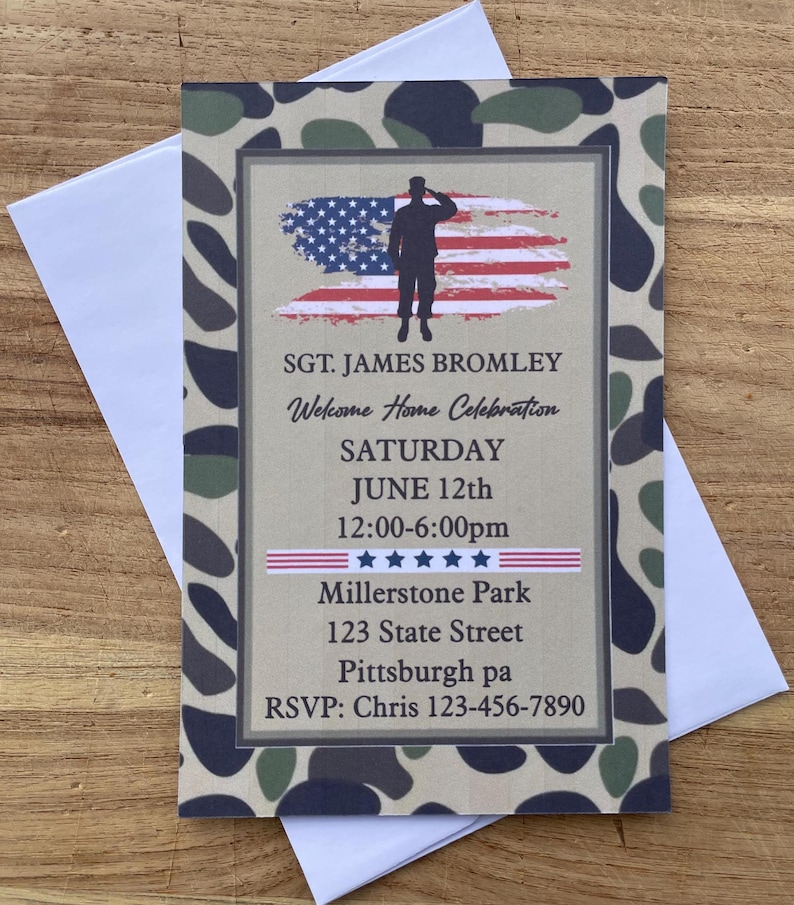 Military Homecoming Invitations,welcome Home Soldier Invitations,army ...