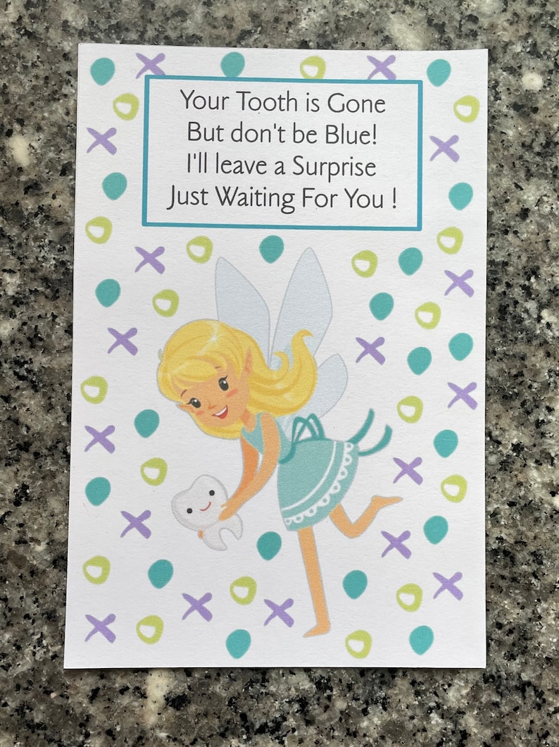 Tooth Fairy Cards With Messages, Cards From the Tooth Fairy With a ...