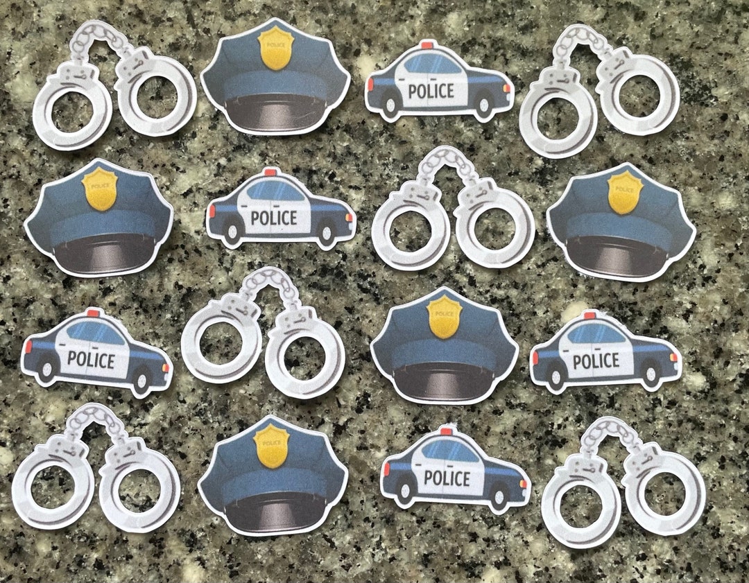 Police Confetti,police Theme Party Decorations,cop Confetti,police ...