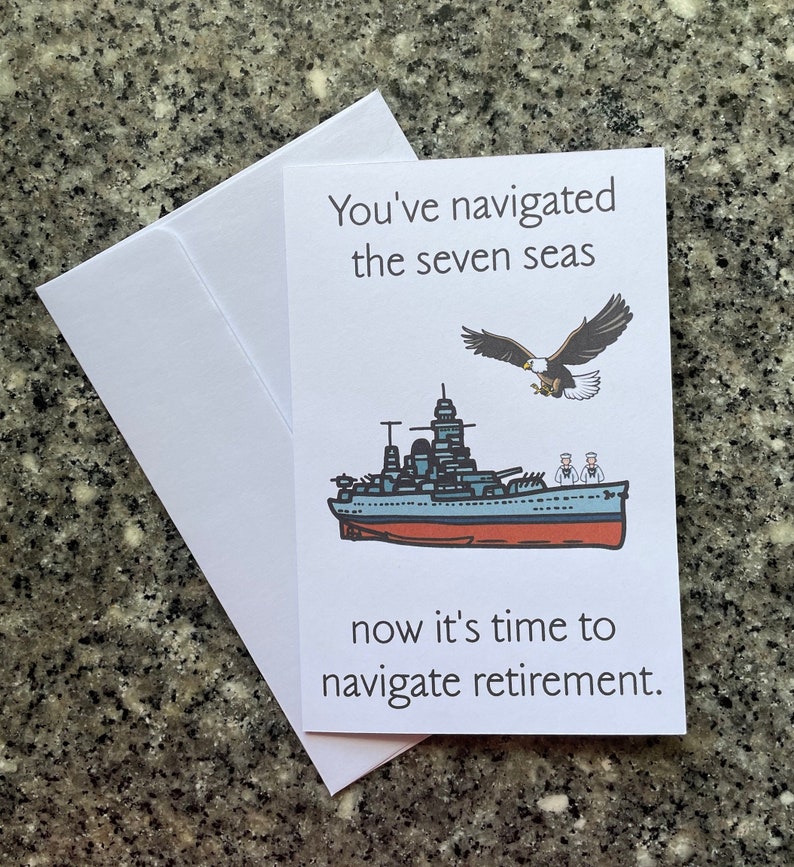 Navy Retirement Cards,naval Retirement Gifts,sailing Into Retirement ...