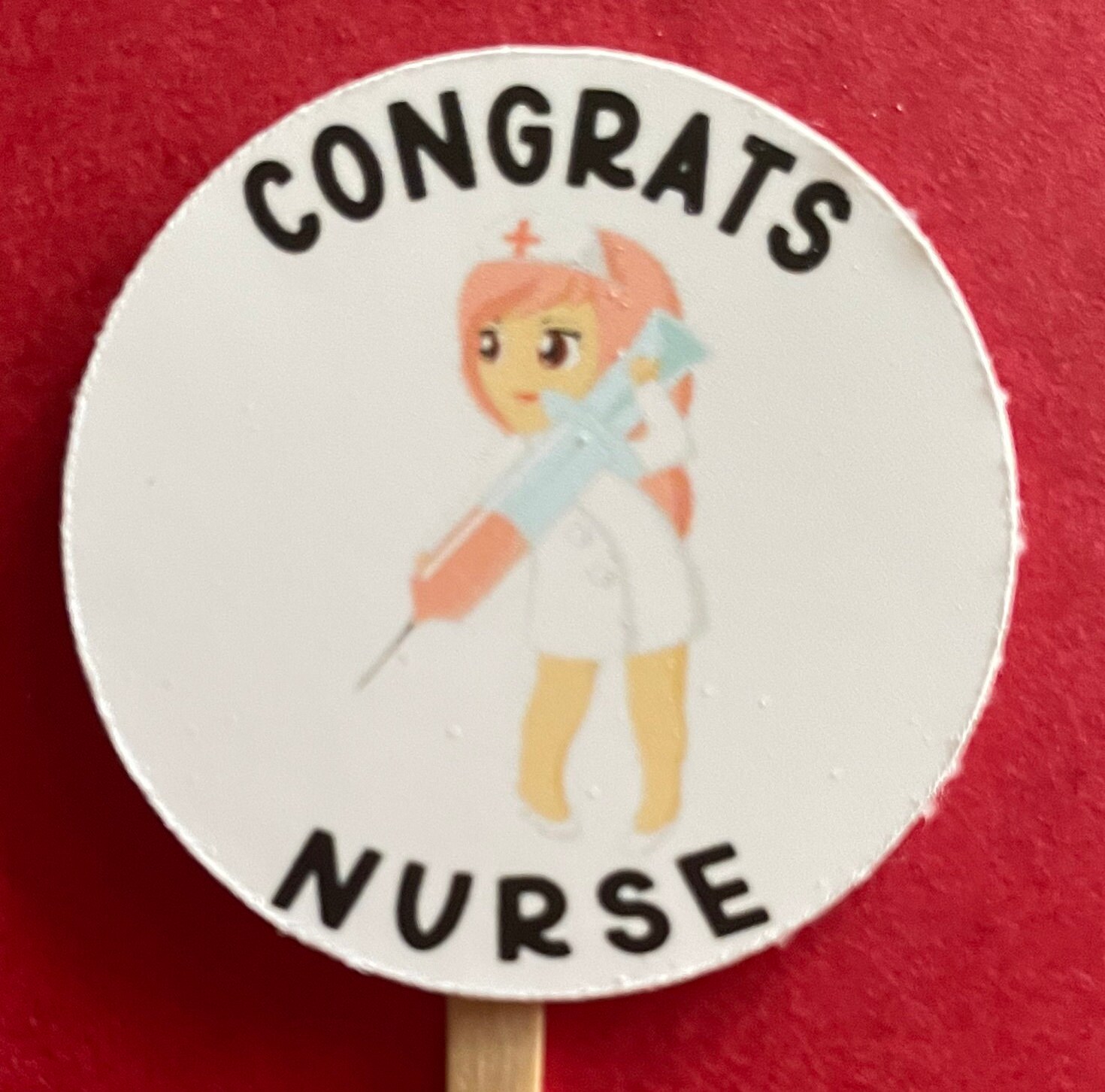 Congrats Nurse Cup Cake Topper, Nurse Cup Cake Topper, Nurse Topper, RN ...