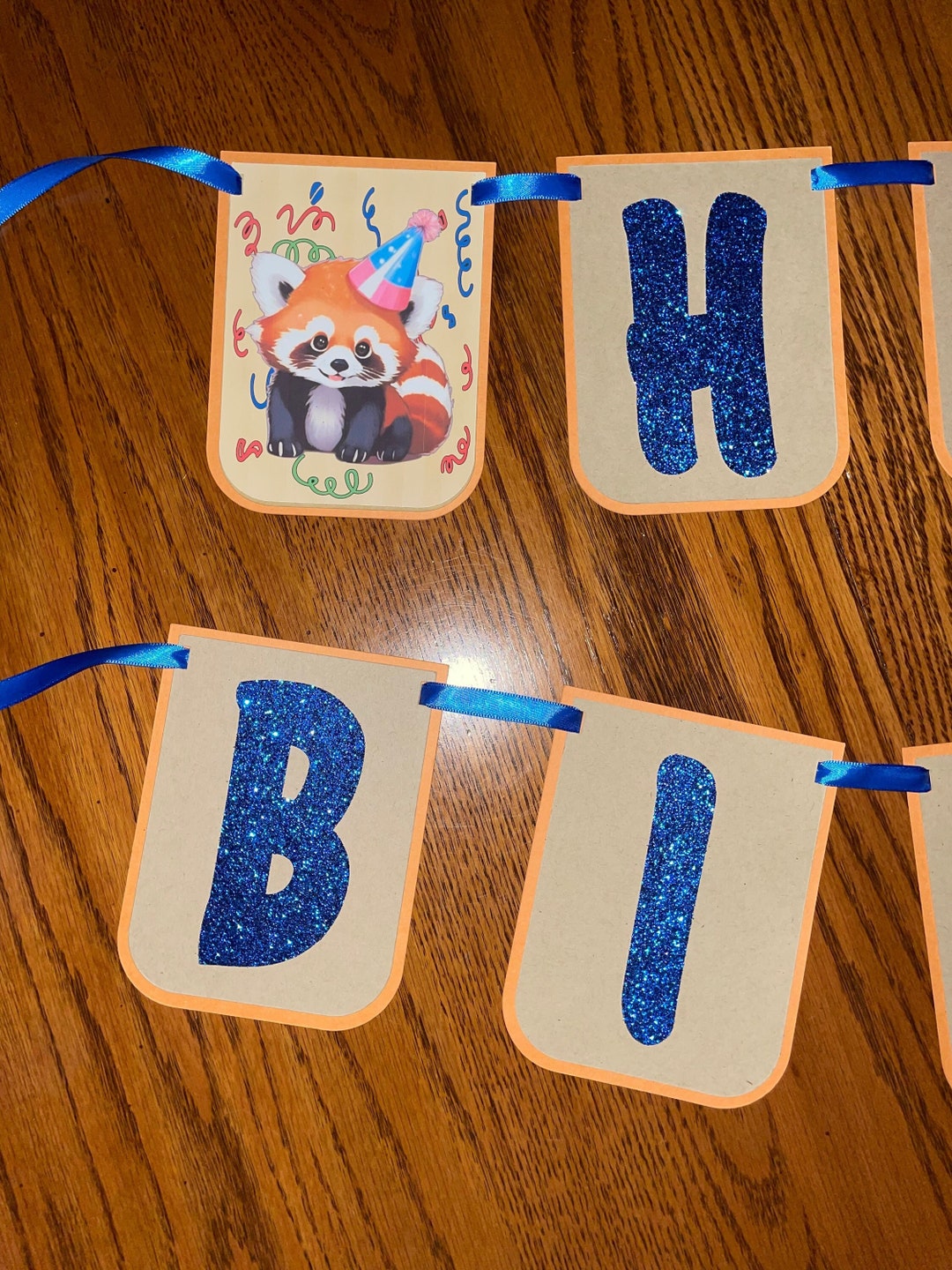 Red Panda Birthday Banner, Red Panda Party Banner, Red Panda Sign, Red ...