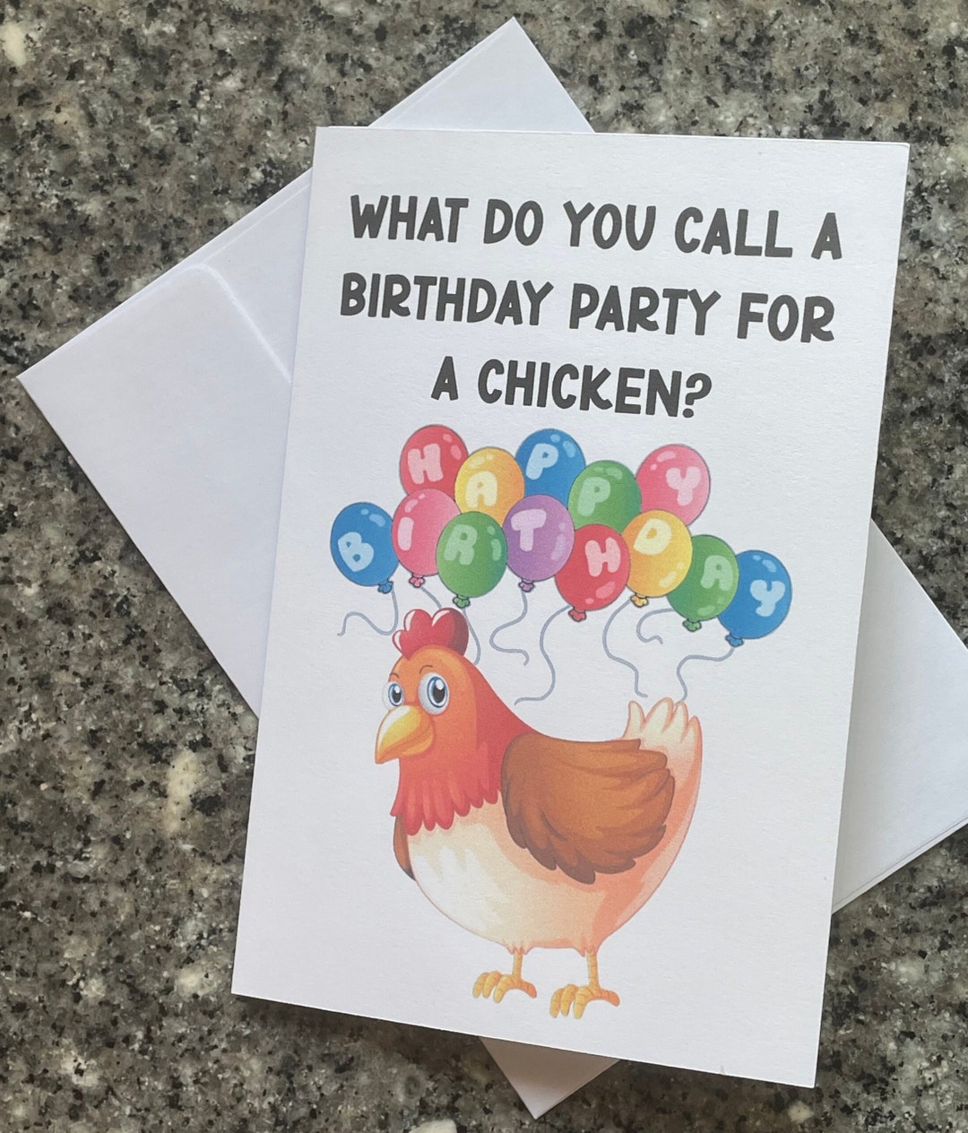 Kids Chicken Birthday Card,funny Chicken Birthday Card,farm Animal ...