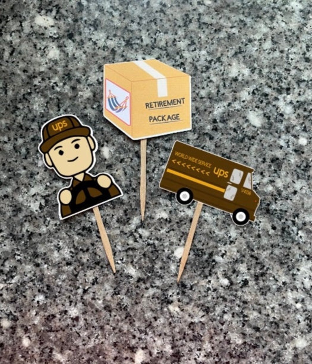 Delivery Retirement Cupcake Toppers, Delivery Theme Decorations ...