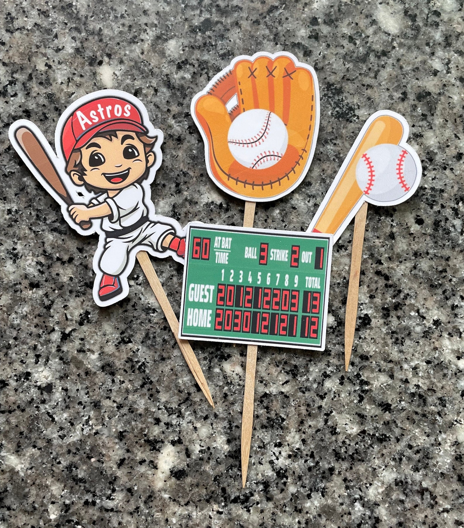 Baseball Cupcake Toppers With Custom Colors,baseball Cupcake Toppers ...