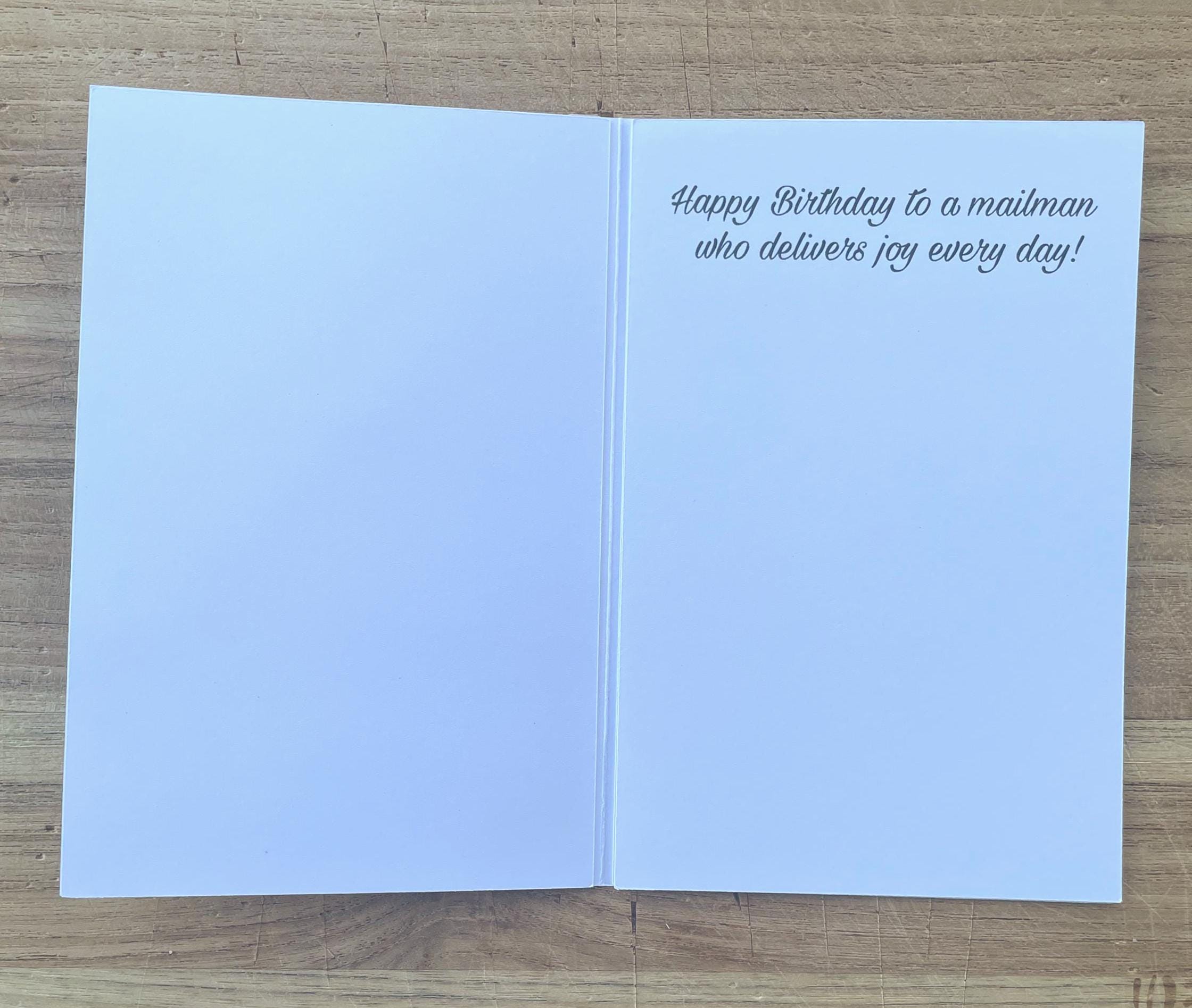 Mailman Birthday Card,postman Birthday Card,first Class Birthday Card ...
