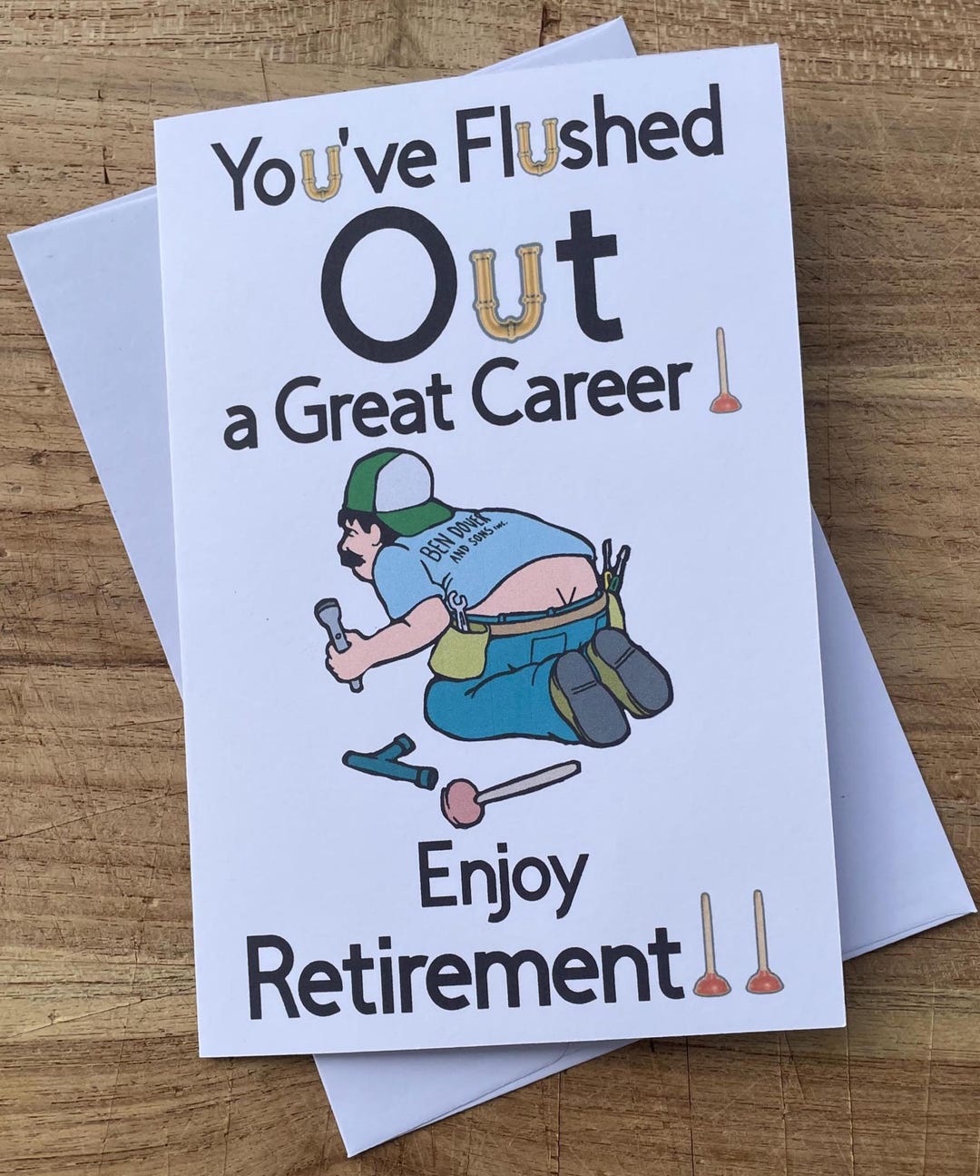 Retirement Card for Plumber,custom Plumber Retirement Card,plumber ...
