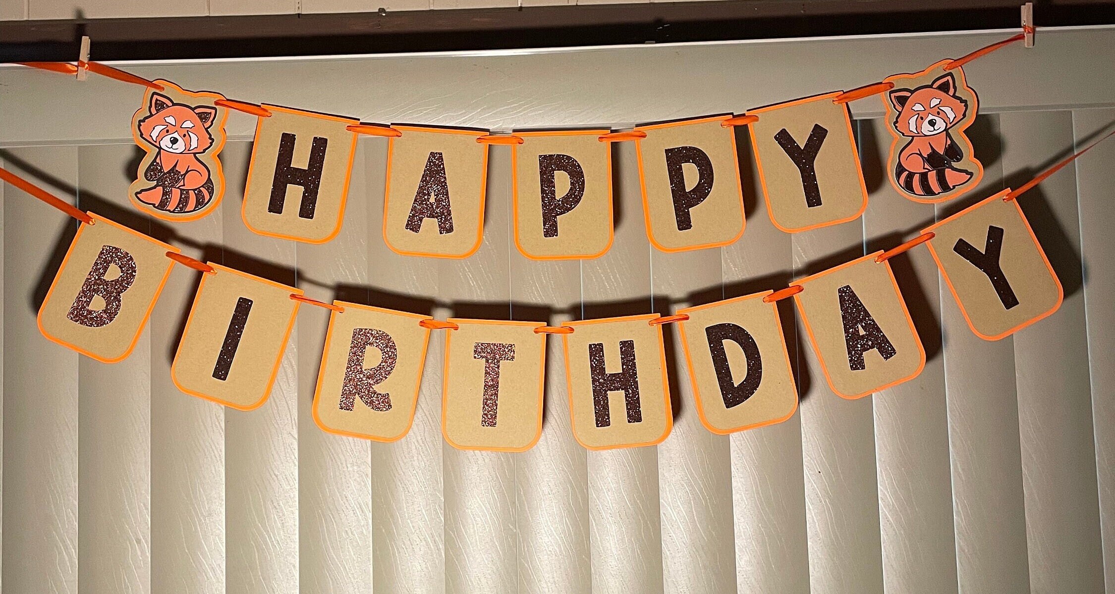 Red Panda Birthday Banner,cute Red Panda Party Decorations,red Panda ...