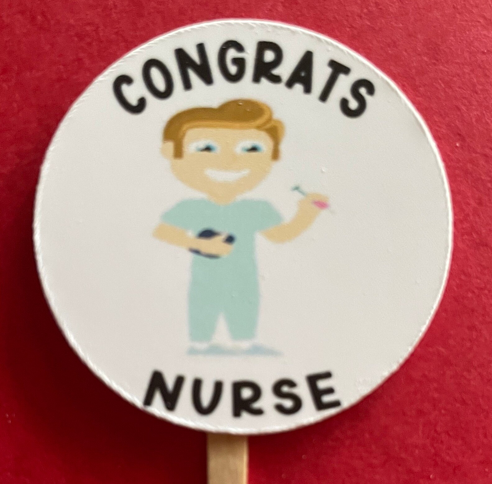 Congrats Nurse Cup Cake Topper, Nurse Cup Cake Topper, Nurse Topper, RN ...
