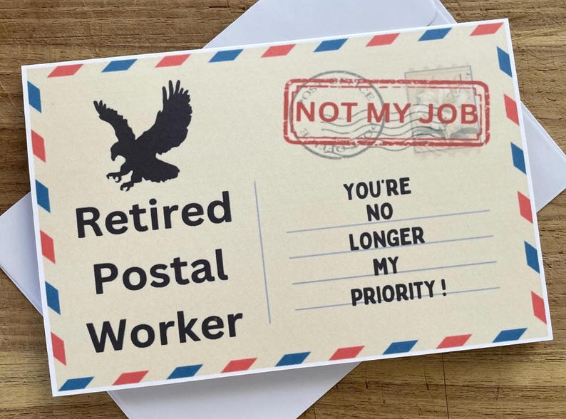 Postal Worker Retirement Card,retirement Card for Mail Carrier,post ...