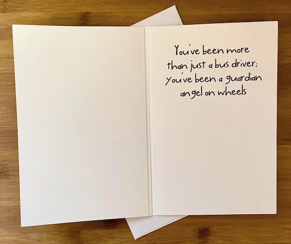 Bus Driver Retirement Card