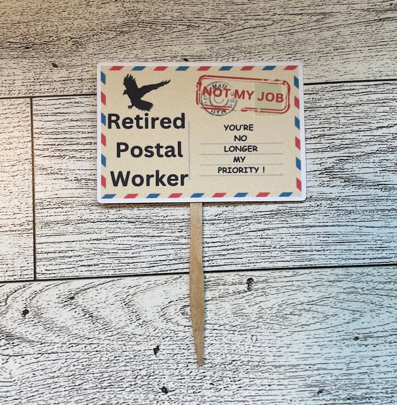 Postal Worker Retirement Cupcake Toppers,mail Carrier Retirement Party ...