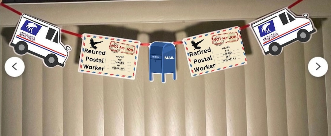 Retired Postal Worker Banner,mail Carrier Retirement Sign,retirement ...