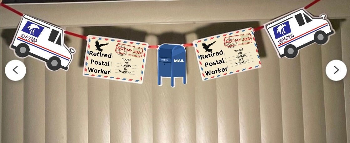 Retired Postal Worker Banner,mail Carrier Retirement Sign,retirement ...