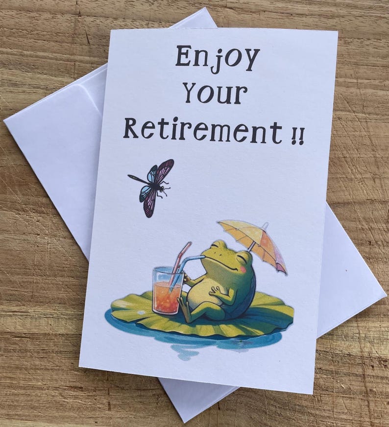 Funny Retirement Cards,retirement Cards With Frogs,humorous Retirement ...
