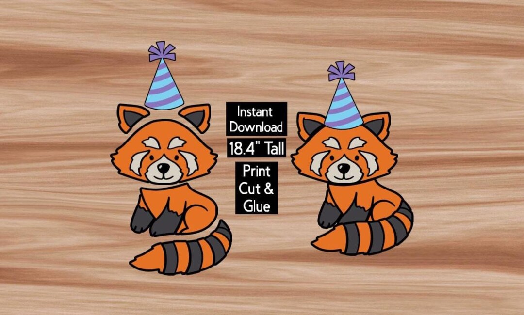 Red Panda Craft,birthday Craft for Kids,kids' Party Decorations ...
