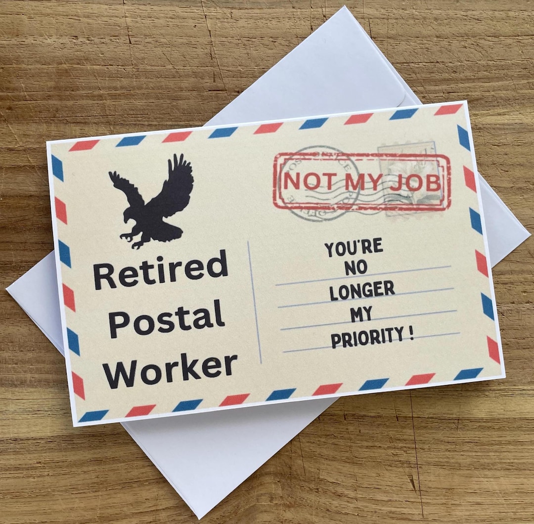 Postal Worker Retirement Card,retirement Card for Mail Carrier,post ...