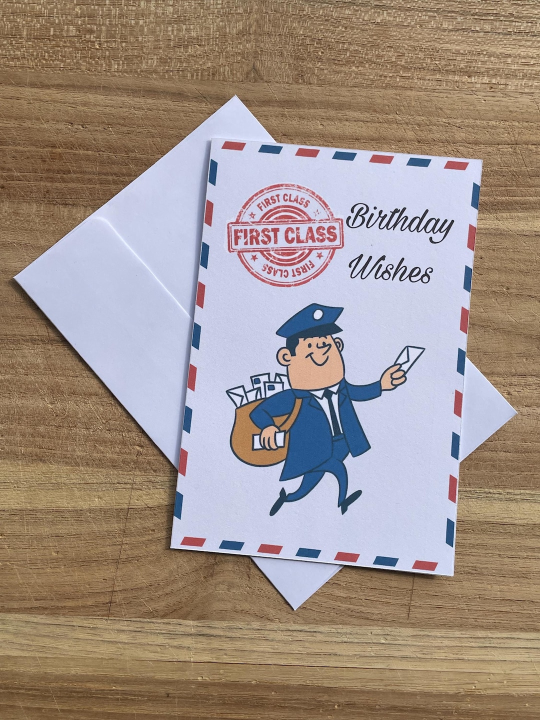Mailman Birthday Card,postman Birthday Card,first Class Birthday Card ...