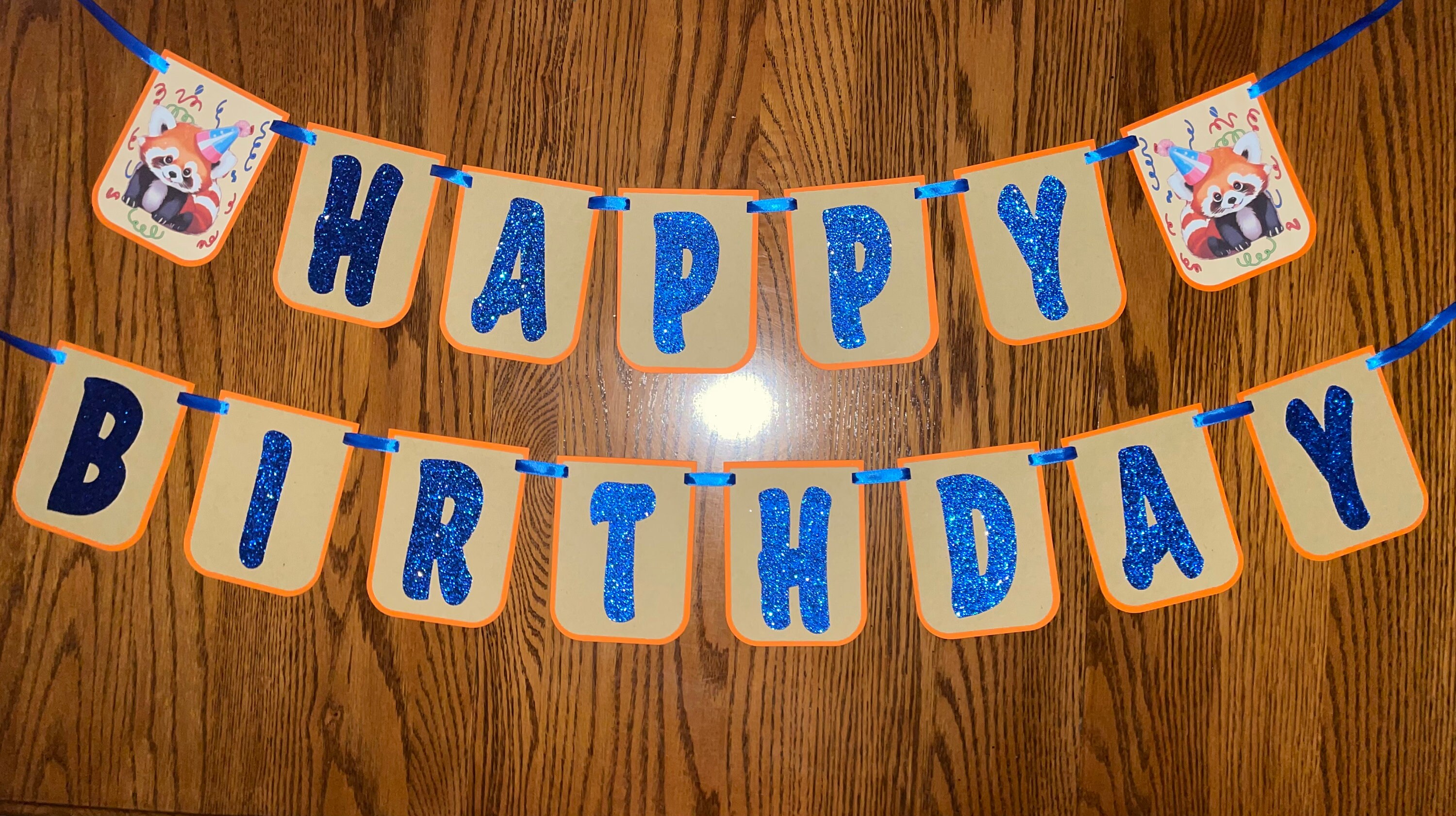 Red Panda Birthday Banner, Red Panda Party Banner, Red Panda Sign, Red ...