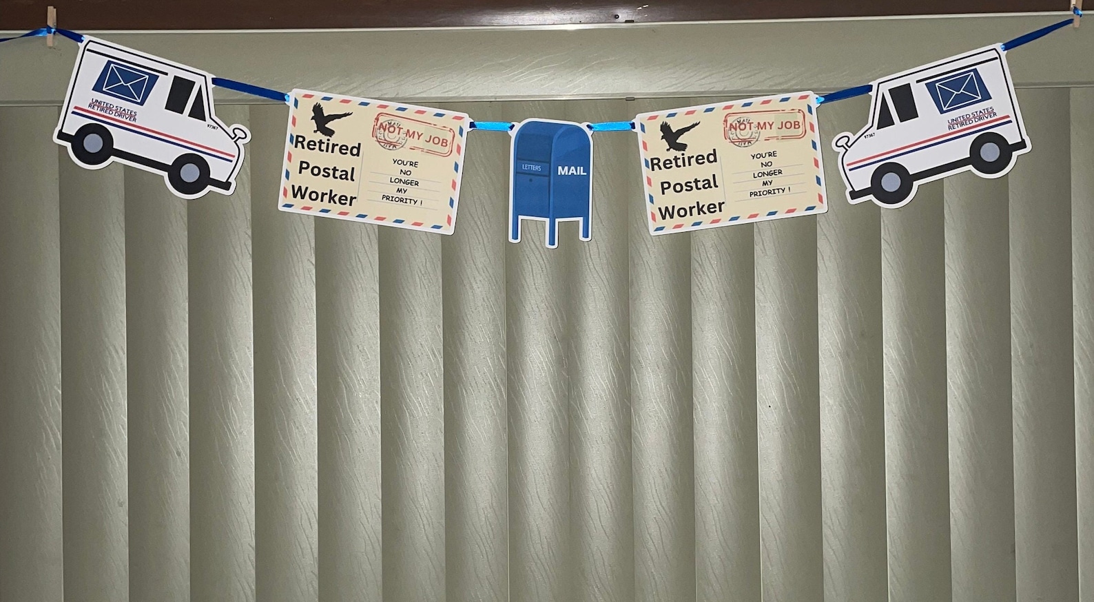 Retired Postal Worker Banner,mail Carrier Retirement Sign,retirement ...