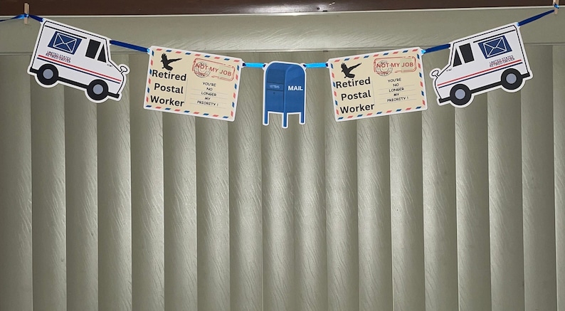 Retired Postal Worker Banner,mail Carrier Retirement Sign,retirement ...