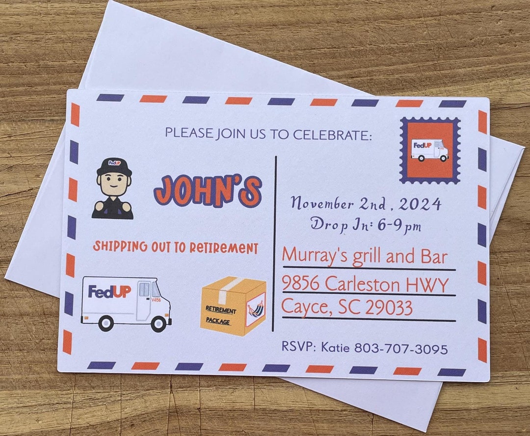Parody Fedex Invitation, Fed up Truck Invitation,funny Fedex Retirement ...