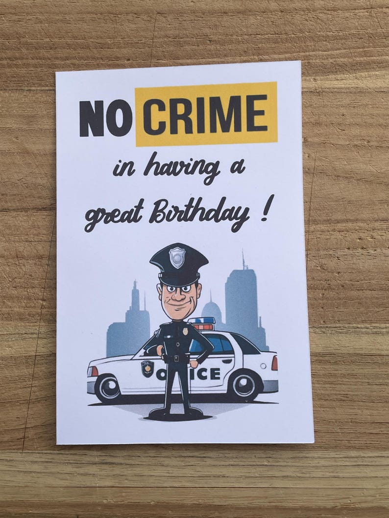 Police Officer Birthday Card,birthday Cards for Cops,law Enforcement ...
