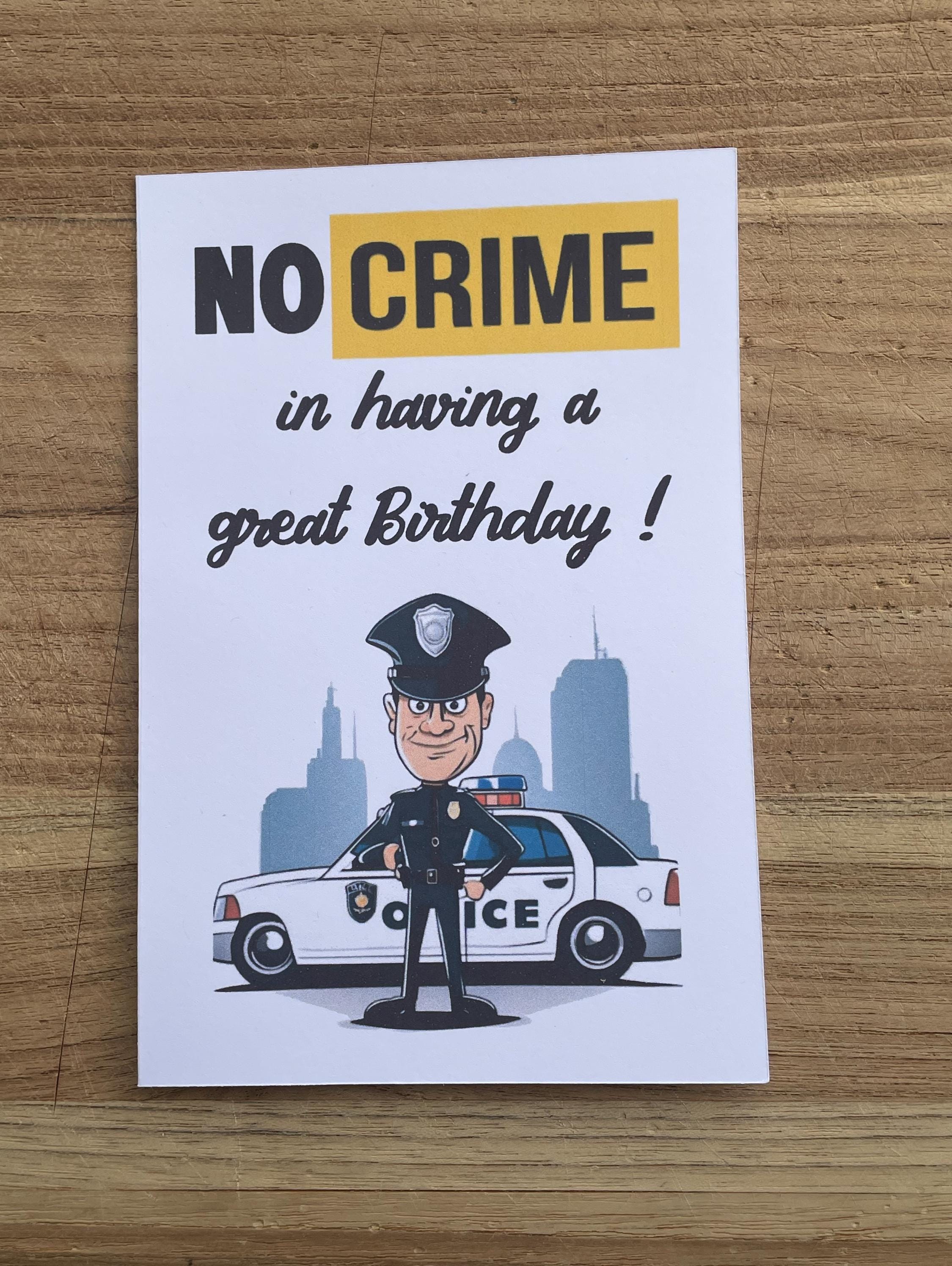 Police Officer Birthday Card,birthday Cards for Cops,law Enforcement Birthday Cards,funny Police ...