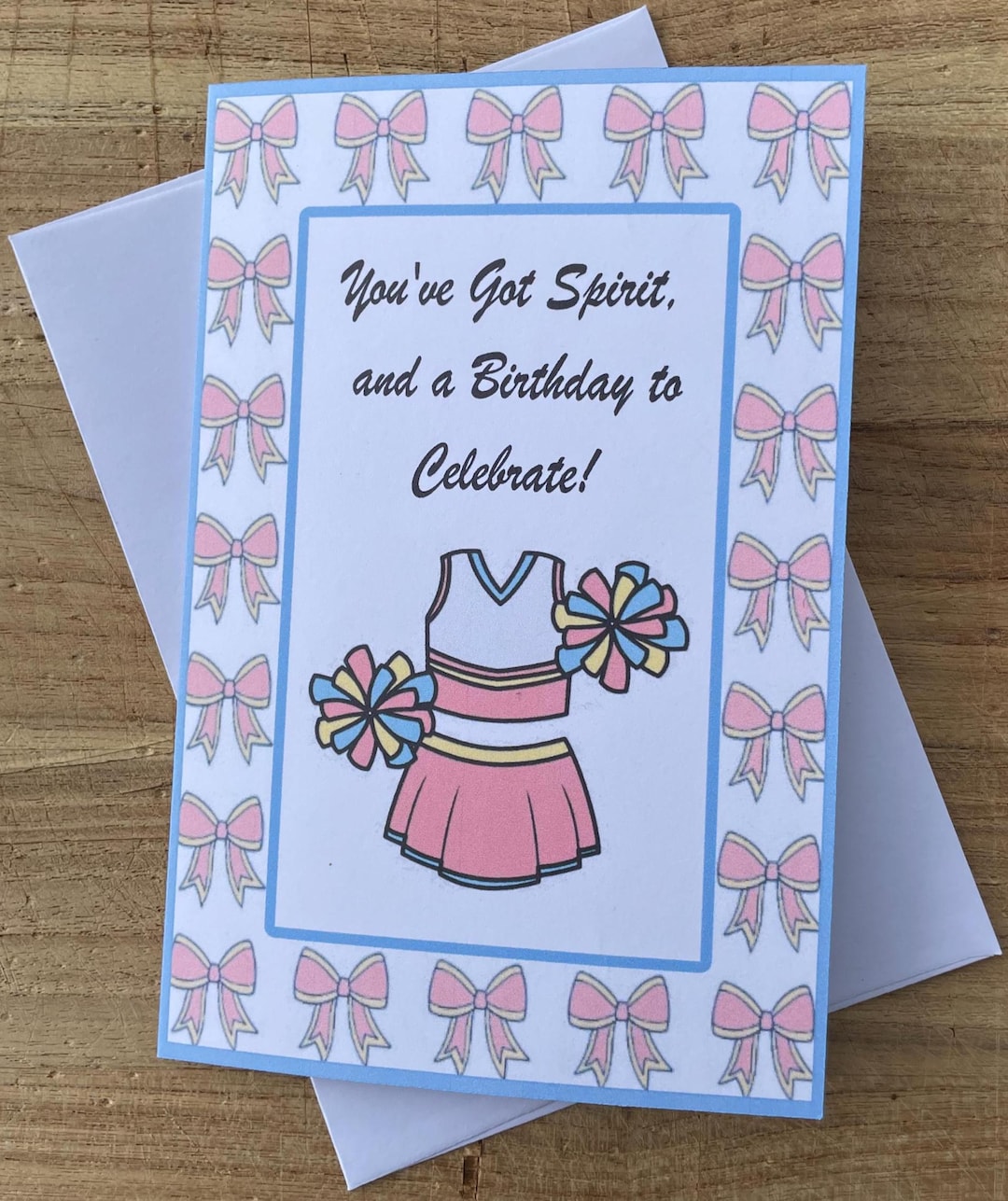Cheerleader Birthday Card,cheerleading Birthday Greeting Card ...