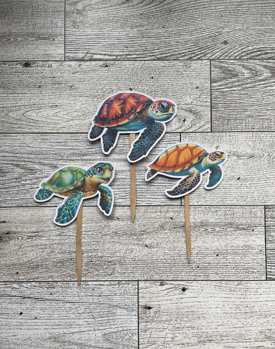 Sea Turtle Cupcake Toppers,turtle Cupcake Toppers,sea Turtle Party ...