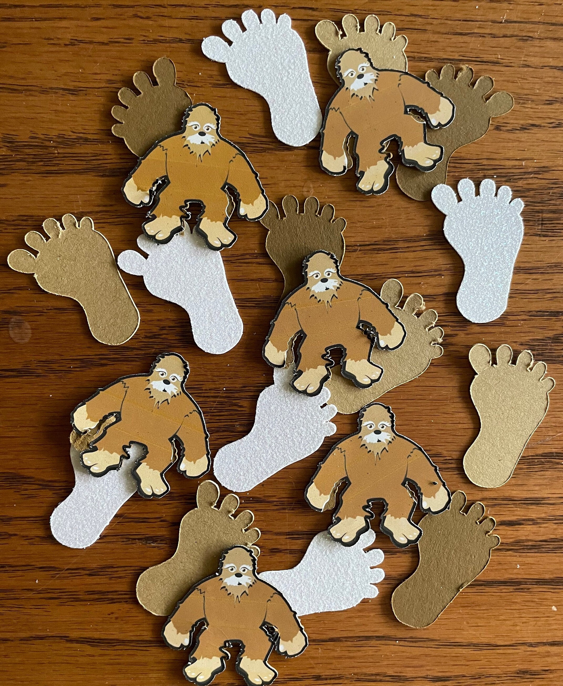 Bigfoot Confetti, Bigfoot Table Decoration,bigfoot, Feet Confetti - Etsy