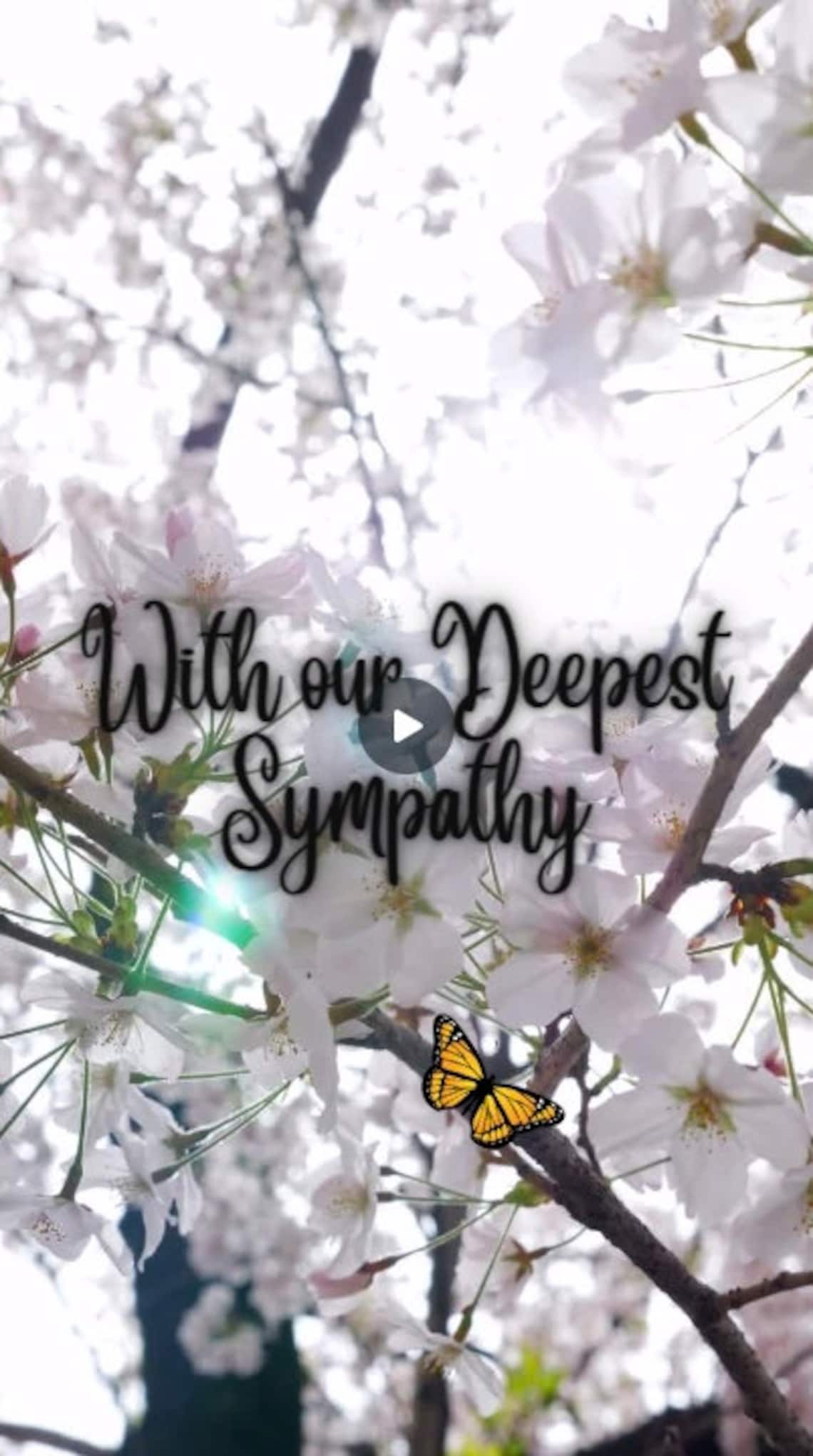 Editable Sympathy Card , Deepest Sympathy Template, Instant Download ...