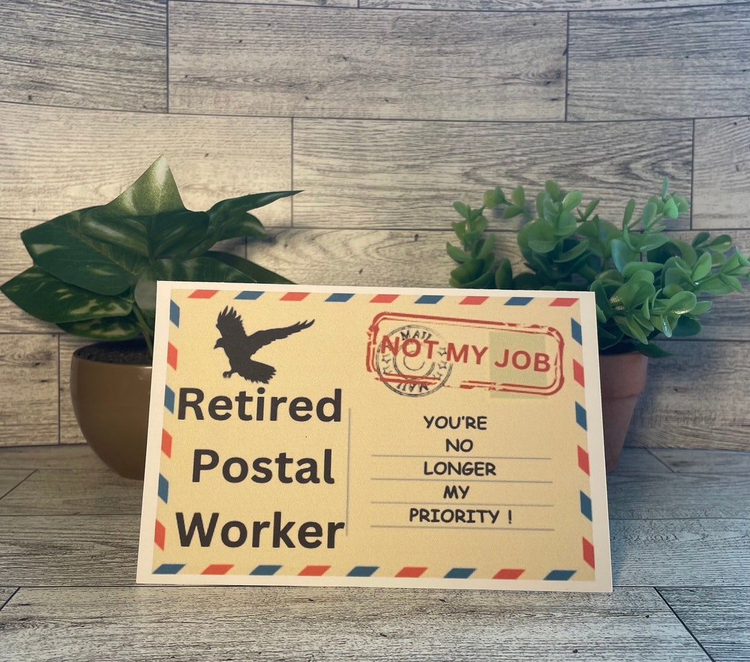 Postal Worker Retirement Card,retirement Card for Mail Carrier,post ...
