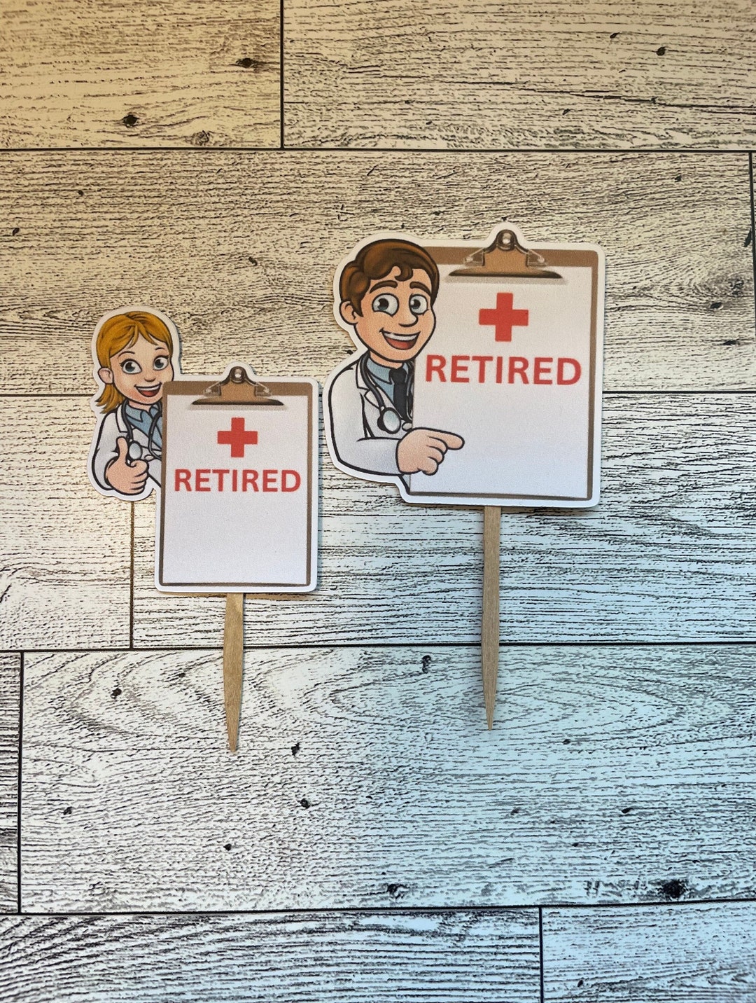 Retired Doctor Cupcake Toppers,doctor Retirement Party Decorations ...