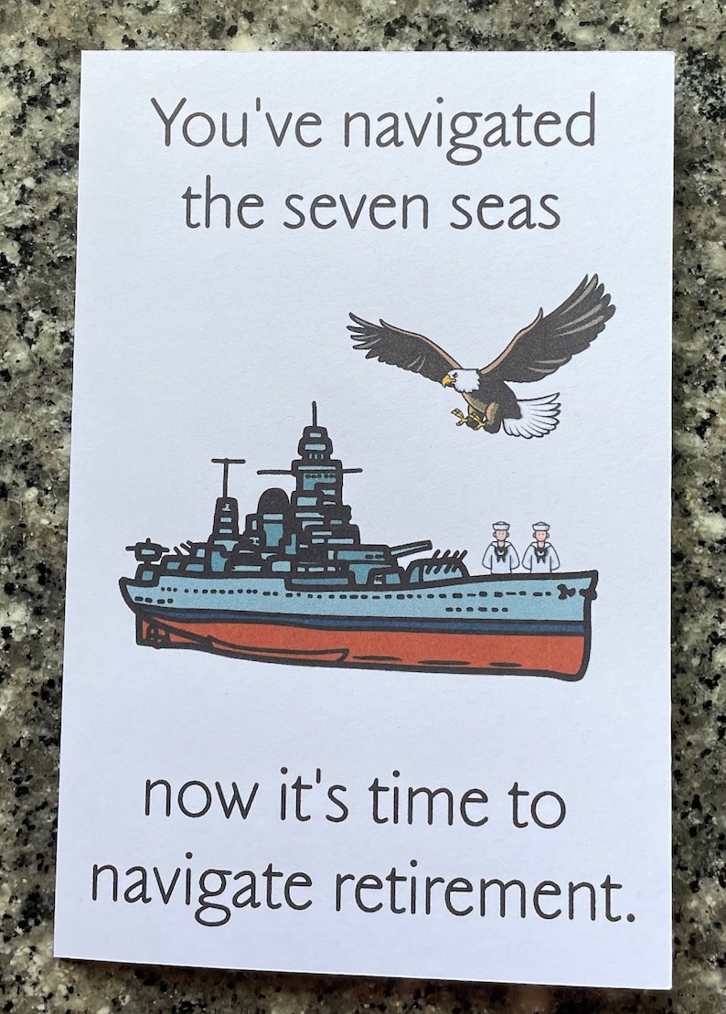 Navy Retirement Cards,naval Retirement Gifts,sailing Into Retirement ...