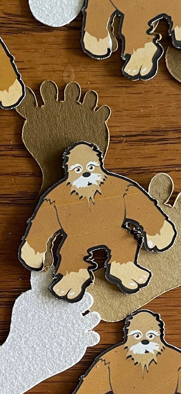 Bigfoot Confetti, Bigfoot Table Decoration,bigfoot, Feet Confetti - Etsy