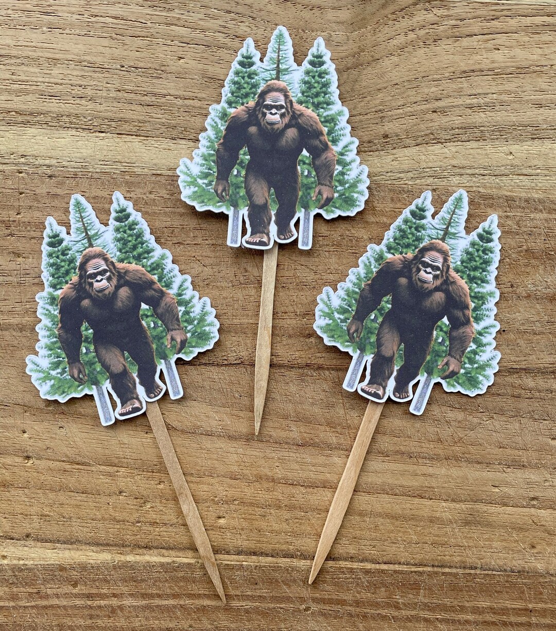 Bigfoot Cupcake Toppers,sasquatch Cake Decorations,bigfoot Party ...