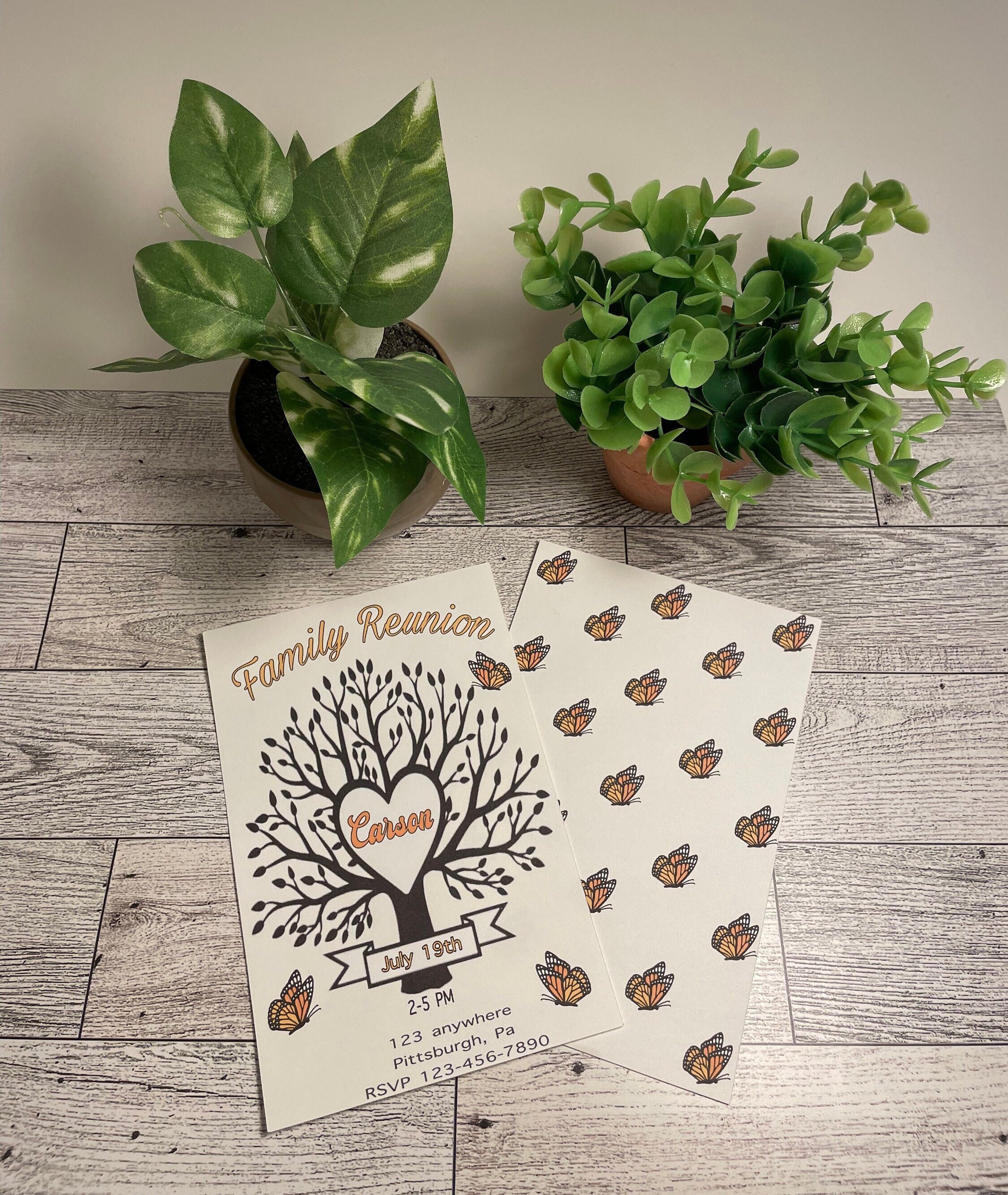 Personalized Family Reunion Invitation Cards Pack,custom Family Reunion ...