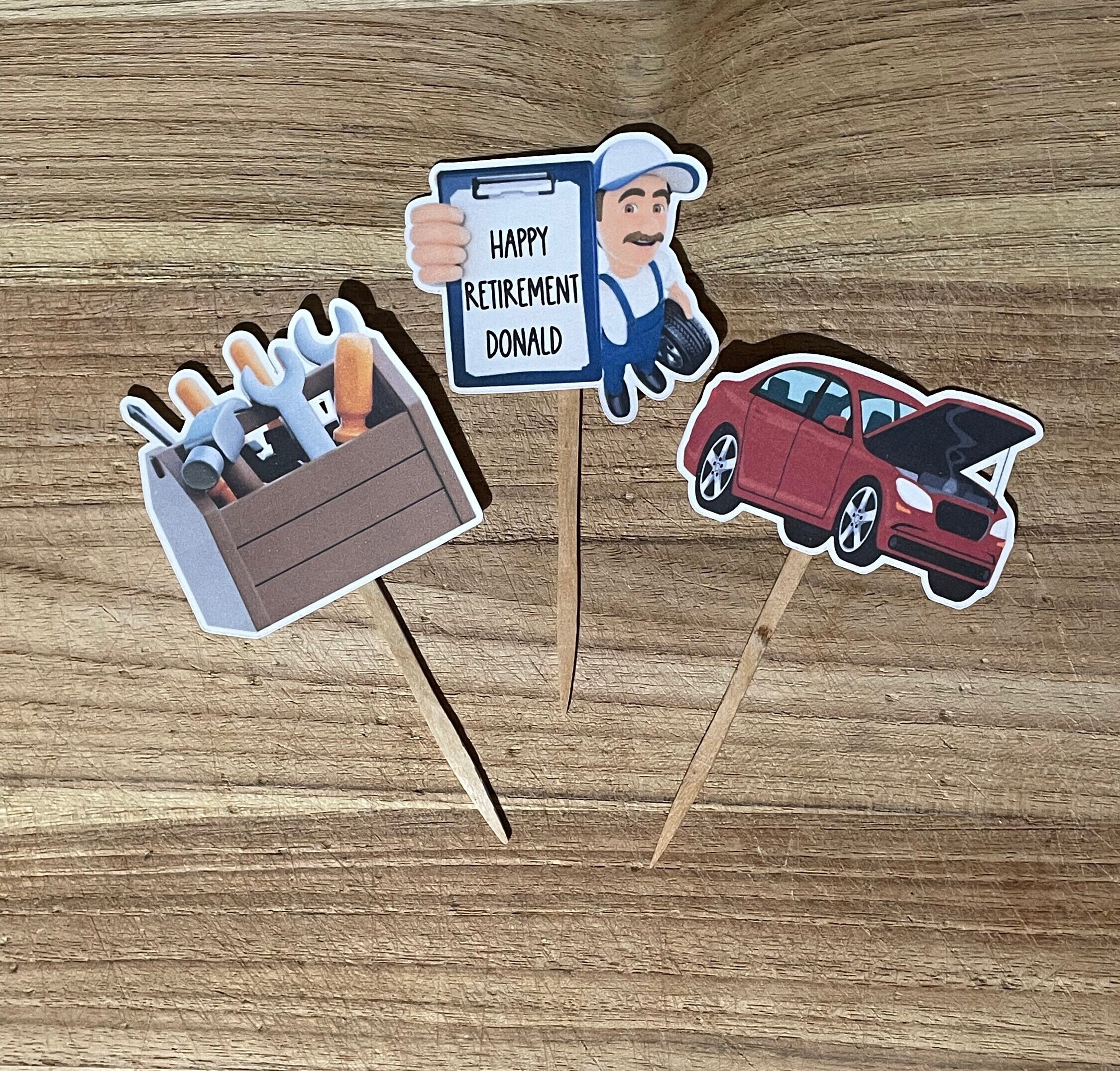 Editable Mechanic Cupcake Toppers, Mechanic Cupcake Toppers,auto ...