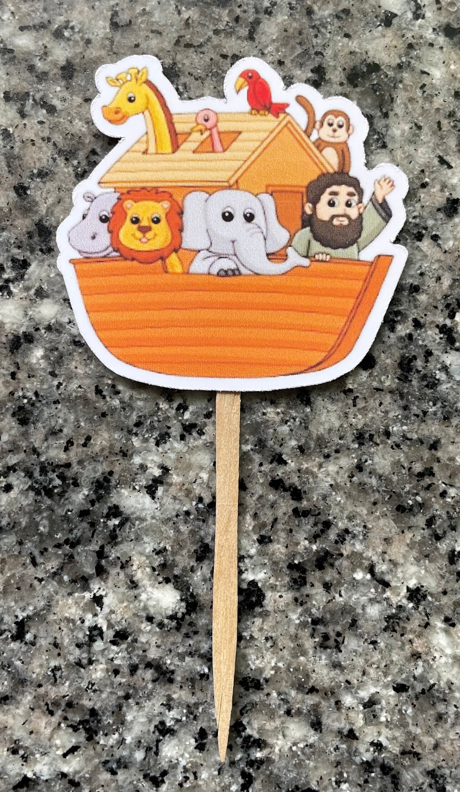 Noah's Ark Cupcake Toppers,bible Themed Cupcake Toppers,christian ...
