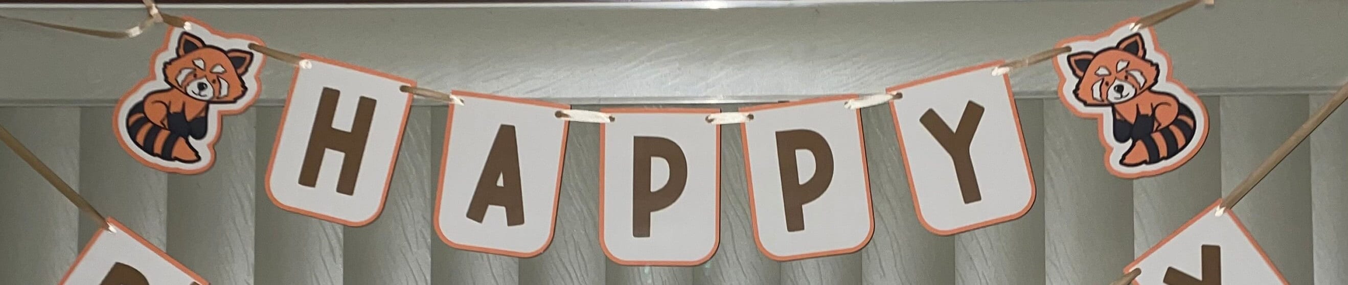 Red Panda Birthday Banner, Red Panda Banner, Laminated Birthday Banner ...